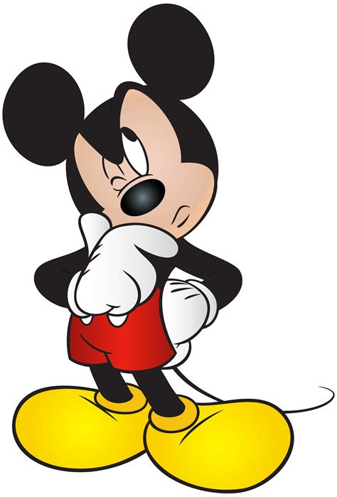 Mickey Mouse Free Png Image Mickey Mouse Thinking Mickey Looking