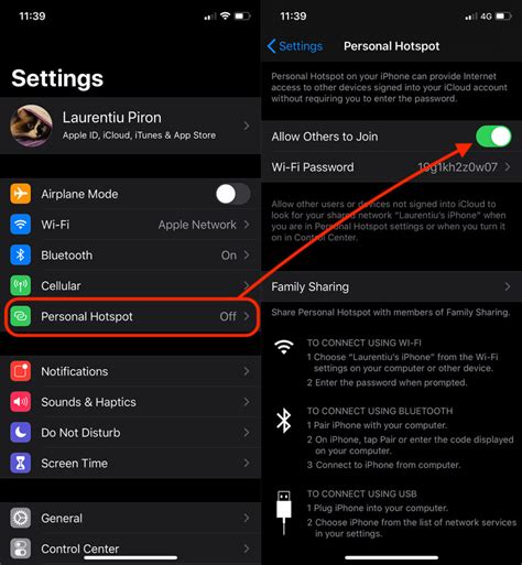 你怎么激活 Personal Hotspot 在 iPhone 上 互联网共享
