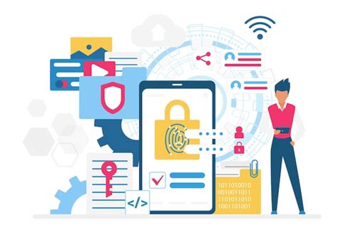 Premium Vector General Data Protection Regulation Security System