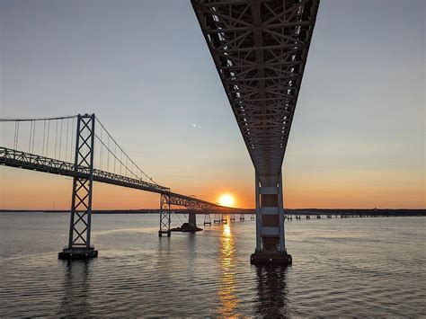 Chesapeake Bay Bridge Sunset Photograph By Sally Jones Fine Art America
