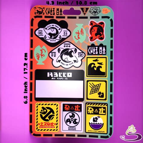Splatoon 3 Grizzco Onboarding Sticker Sheet Etsy