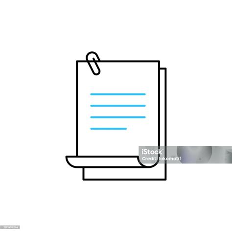 편집 가능한 획이 있는 첨부 파일 두 가지 색상의 선 아이콘입니다 아이콘은 웹 디자인 모바일 앱 Ui Ux 및 Gui 디자인에 적합합니다 개념에 대한 스톡 벡터 아트 및
