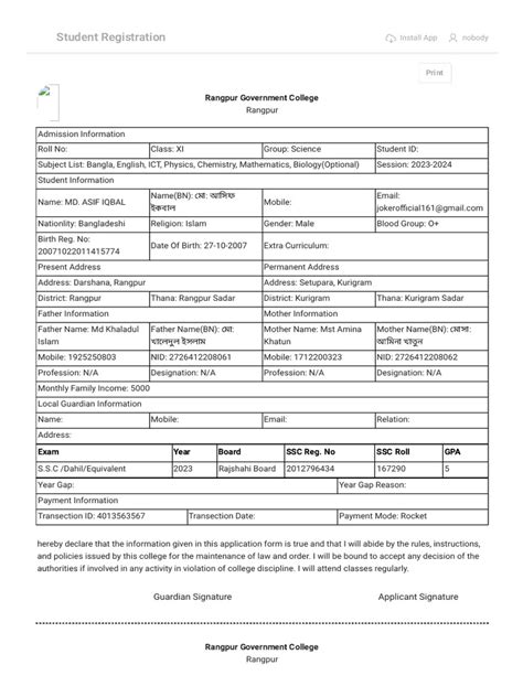 Registration Report Pdf