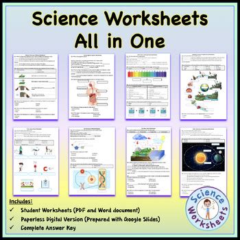 Science Worksheets Teaching Resources Teachers Pay Teachers