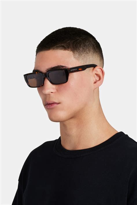 Tortoise Shell Rectangle Acetate Sunglasses Brown Mens Accessories Shop Sunglasses At