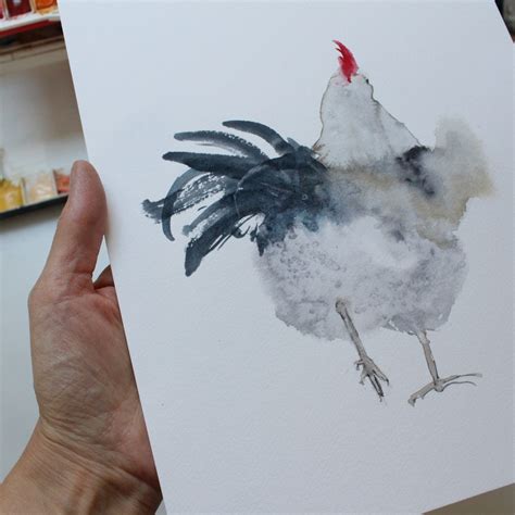 Akvarelės Paveikslas Gaidys Iii 20x28cm