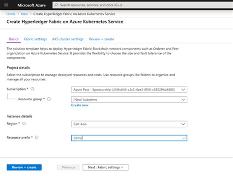 hyperledger fabric consortium using azure kubernetes service