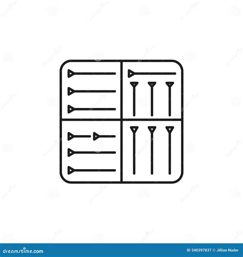 Cuneiform Outline Icon Collection Or Set Cuneiform Thin Vector Line Art
