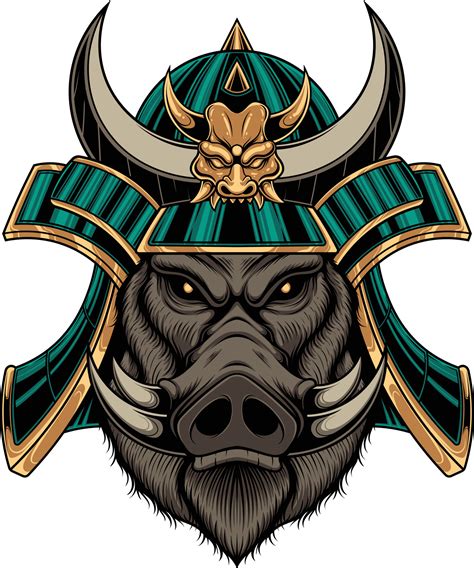 Vector Illustration Of Boar Samurai 13334696 Vector Art At Vecteezy