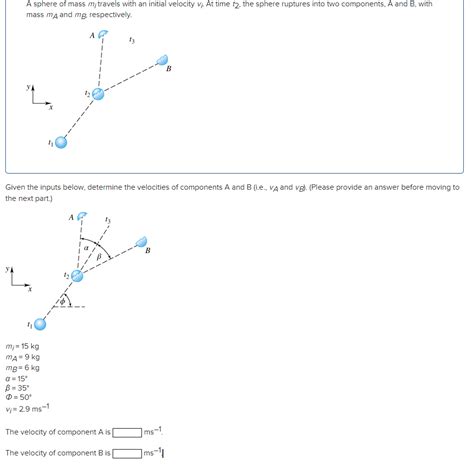 Solved A Sphere Of Mass M I Travels With An