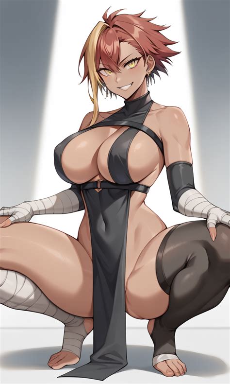 Rule 34 1girls Ai Generated Big Breasts Dark Skinned Female Dark Skin Feet Hands On Hips Hazel