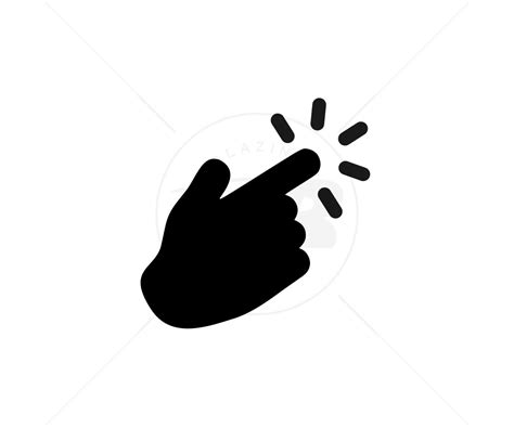 Click Button With Hand Pointer Clicking Click Here Web Button Logo