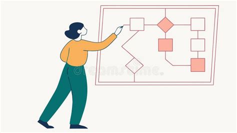 Pointing To Flowchart Project Planning And Problem Solving Vector