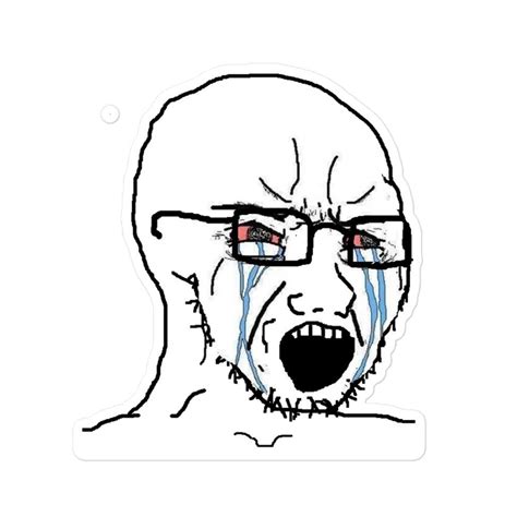 Crying Wojak Sticker Libertarian Country