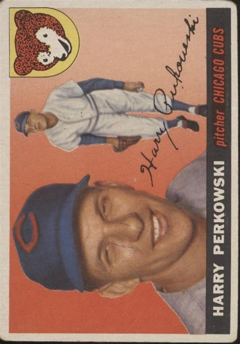 Harry Perkowski 1955 Topps 184 Chicago Cubs Vg Collector Store Llc