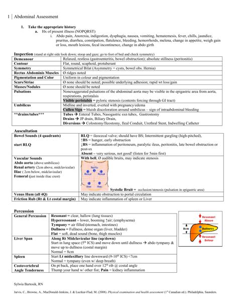 Abdominal Assessment Guide Nursing Clinical Skills