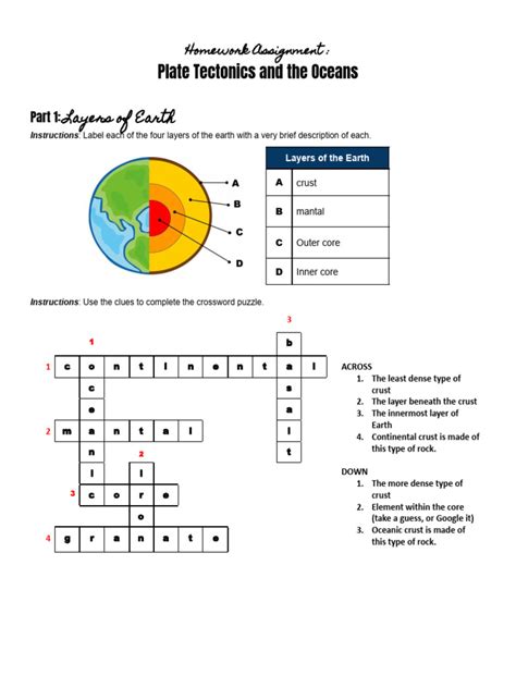 Plate Tectonic Assignment For Marine Science Pdf Plate Tectonics