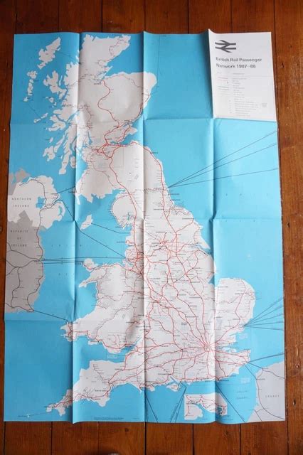 1987 1988 British Rail Passenger Network Railway Map Eur 1132 Picclick It