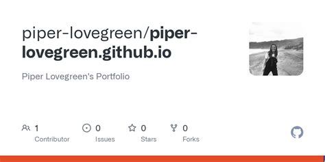 Github Piper Lovegreenpiper Piper Lovegreens Portfolio