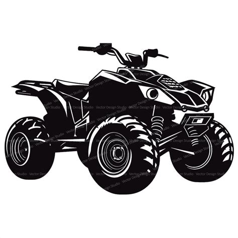 Atv Svg And Png Files 4 Wheeler Clipart All Terrain Vehicle Silhouette