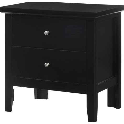 Black Nightstand With Generous Storage Space And Design 24 H X W 16