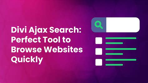 why use ajax search plugin on your divi website divi extended