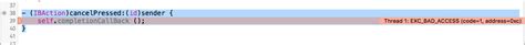 Objective C Handle ContainerViewController S Action In
