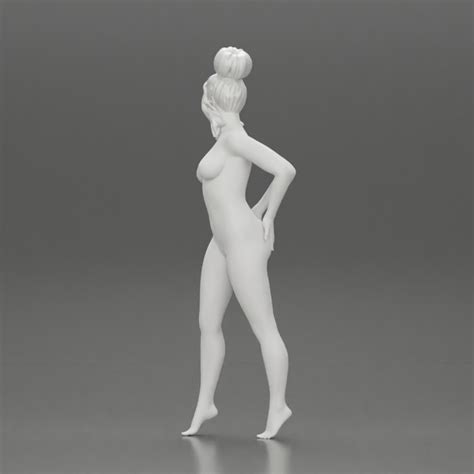 D Printable Naked Girl In Putting Her Hands On Hip By DGeschaft Miniatures Figures