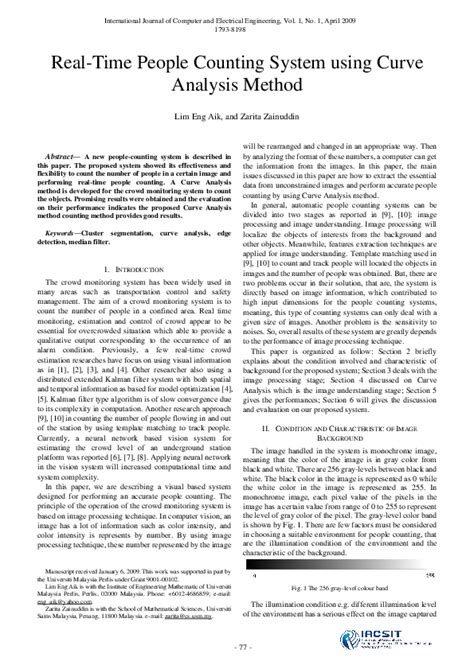 Pdf Real Time People Counting System Using Curve Analysis Method