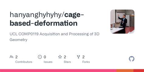 Github Hanyanghyhyhy Cage Based Deformation Ucl Comp0119 Acquisition And Processing Of 3d
