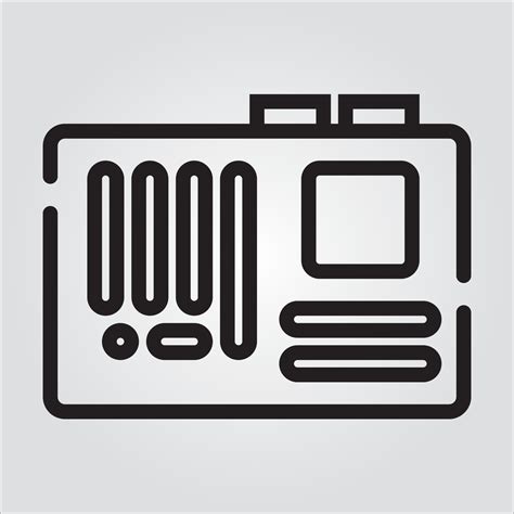 Isolated Motherboard Computer Component Outline Eps 10 Graphic 7969031