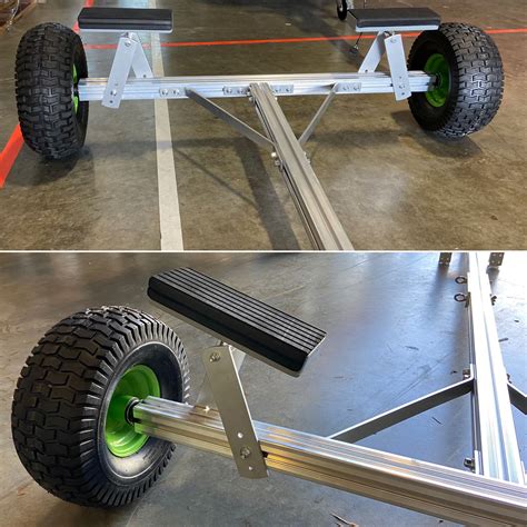 Aluminum Boat Hand Dolly Set With 16” Wheels Quick Leased Frame With