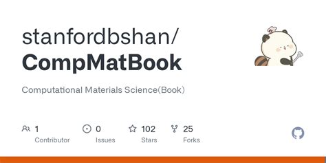 Github Stanfordbshancompmatbook Computational Materials Sciencebook
