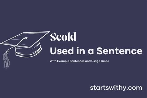 Scold In A Sentence Examples 21 Ways To Use Scold