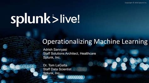 Machine Learning And Analytics In Splunk Ppt