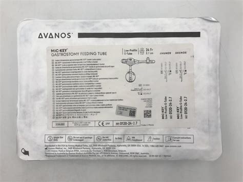 Avanos 0120 24 2 7 Mic Key Gastrostomy Feeding Tube Low Profile G Tube