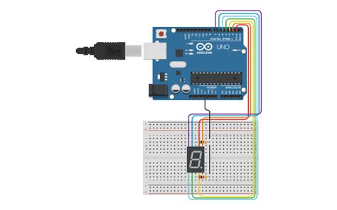 circuit design display 7segmentos tinkercad