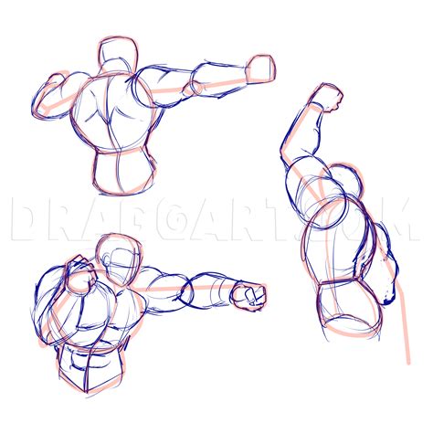 How To Draw Action Poses Drawing Step By Step By Kingtutorial Dragoart