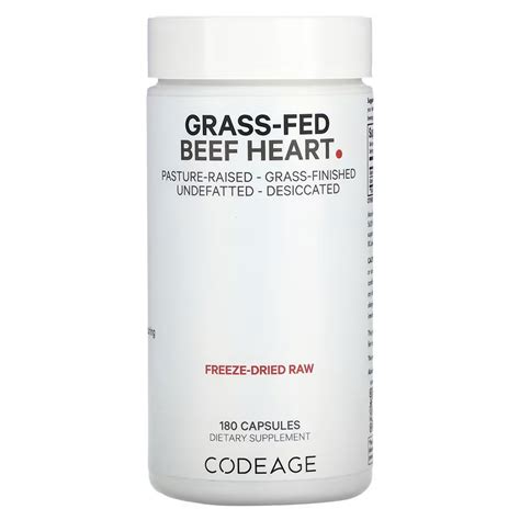 Codeage Grass Fed Beef Heart Pasture Raised 180 Capsules Shopee Malaysia