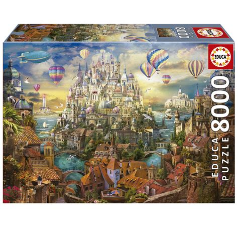 Educa 8000 Piece Puzzle Dream Town Games World