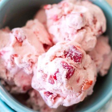 Homemade Strawberry Ice Cream Gelato Alla Fragola Cibo Fragole