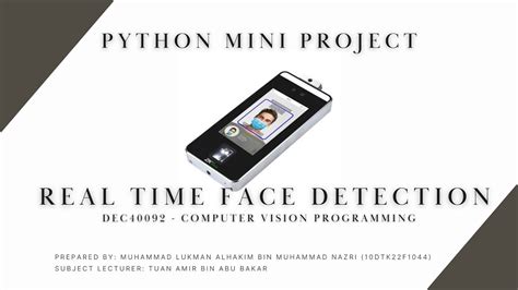 Mini Project Python Real Time Face Detection With Gui Dec40092