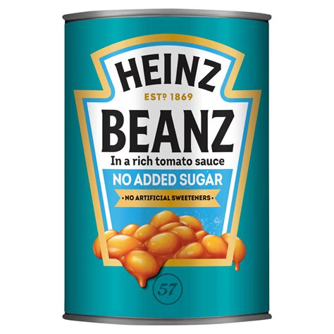 Heinz No Added Sugar Baked Beanz 415g Tinned Beans Spaghetti And Pasta