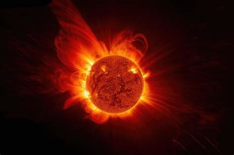 Premium Ai Image Explosions In The Sun With Solar Flare And Coronal