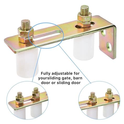 Babeduo Sliding Gate Top Guide Galvanized Bracket With Nylon Rollers With Bracket Holder Short
