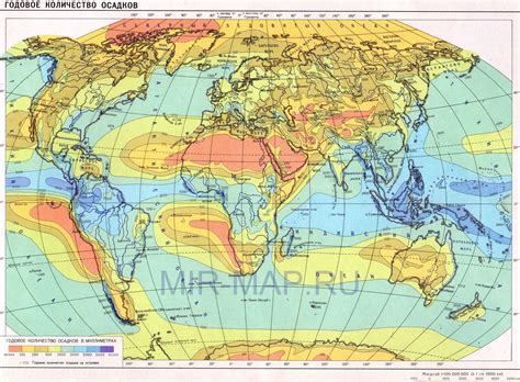 Карта осадков. Карта мира - годовое количество осадков. Карта годового ...