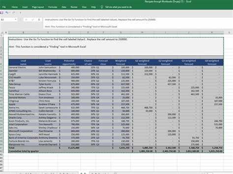 Solved How Do I Use The Go To Function In Excel To Find The