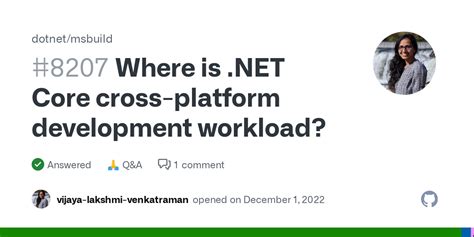 Where Is Net Core Cross Platform Development Workload · Dotnet Msbuild · Discussion 8207 · Github