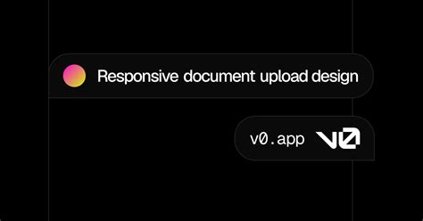 Responsive Document Upload Design V0 By Vercel