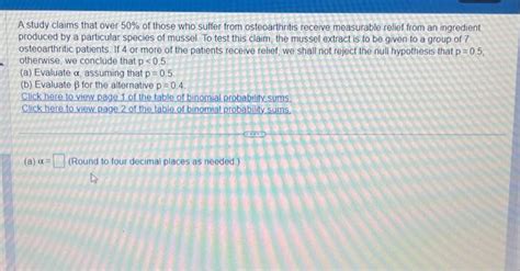 Solved Table Of Binomial Probability Sums Page 1a Study